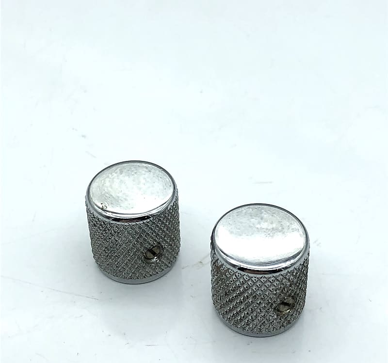 Fender Telecaster Knurled Knobs Worn Chrome 1990’s? | Reverb
