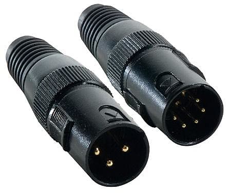 Accu-Cable DMX T PACK 3-pin / 5-pin DMX Male Terminator Set | Reverb
