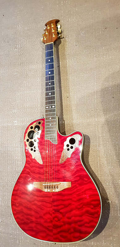 Ovation CS257 - Quilted Cherry Maple | Reverb UK