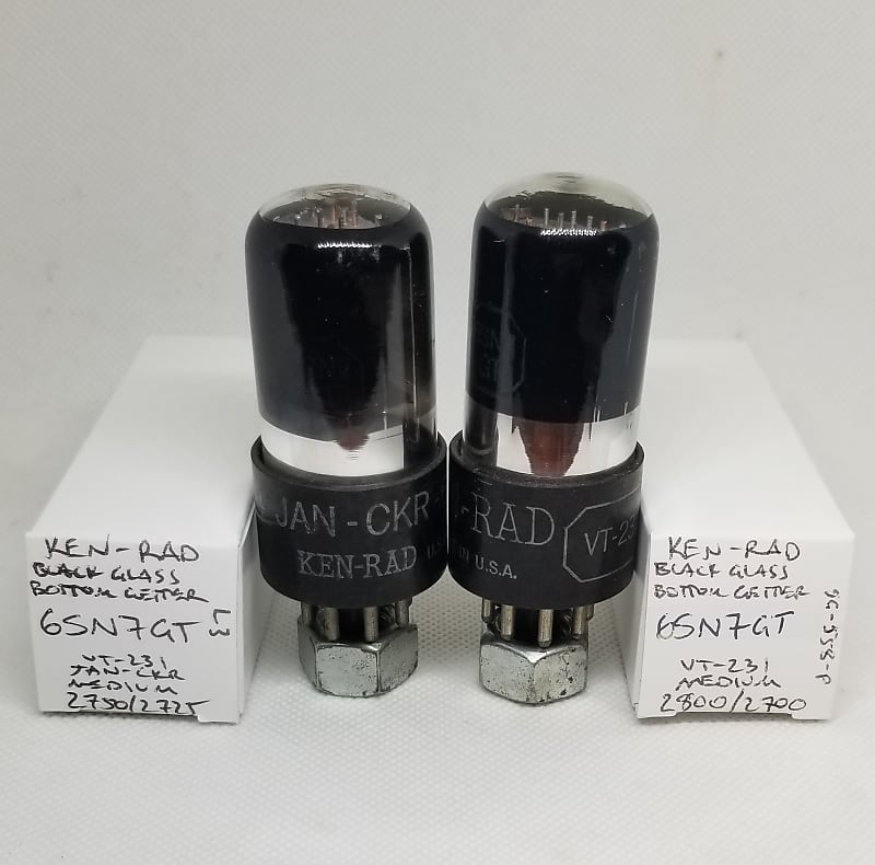 Ken-Rad Black Bottle JAN CKR 6SN7GT / VT-231 Very Well | Reverb