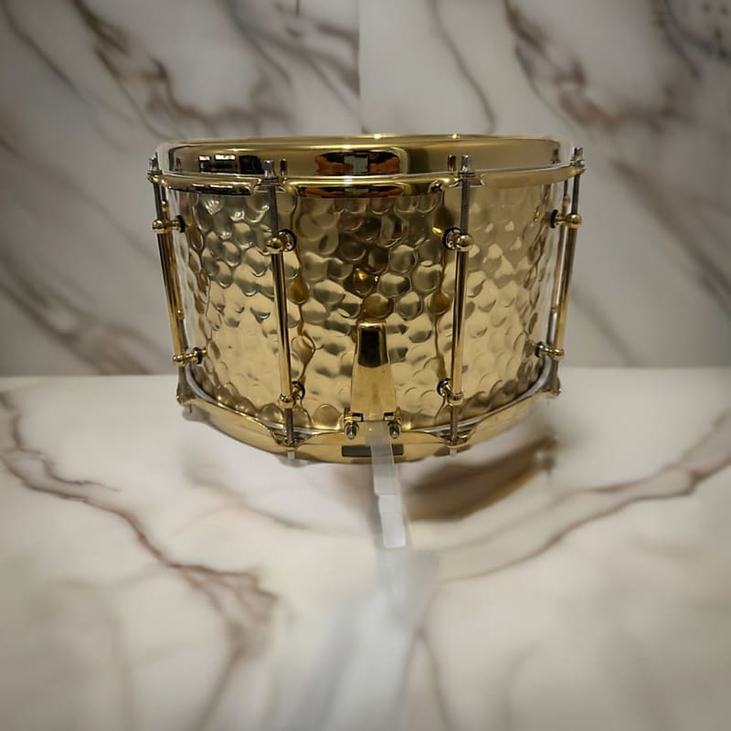 Hammered Brass Snare Drum RL14-8-HBTL-14x8 | Reverb