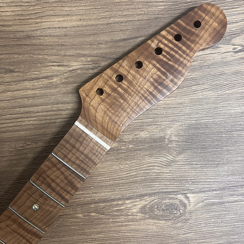 TELE Electric Guitar Roasted Maple Flame Pattern Guitar Neck | Reverb