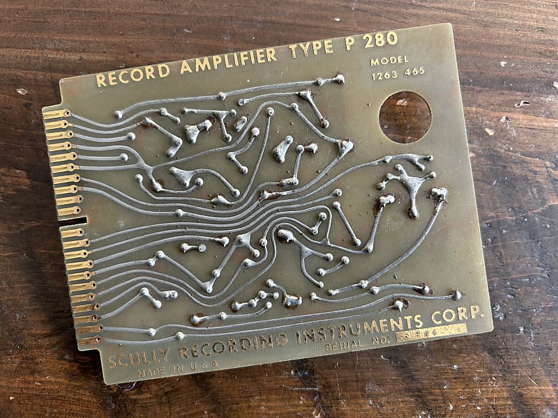 Scully 280 record card for analog tape recorder model 1263 | Reverb