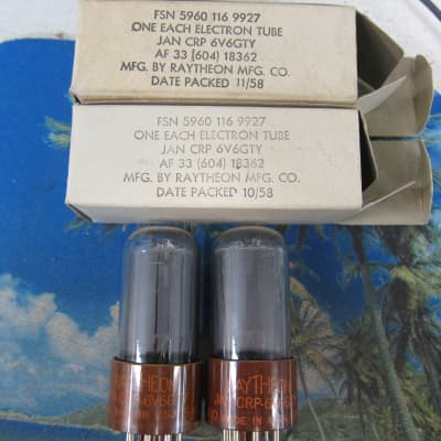 Type 45 Matched Pair Raytheon Tubes Strong Testing #45 TV7 | Reverb