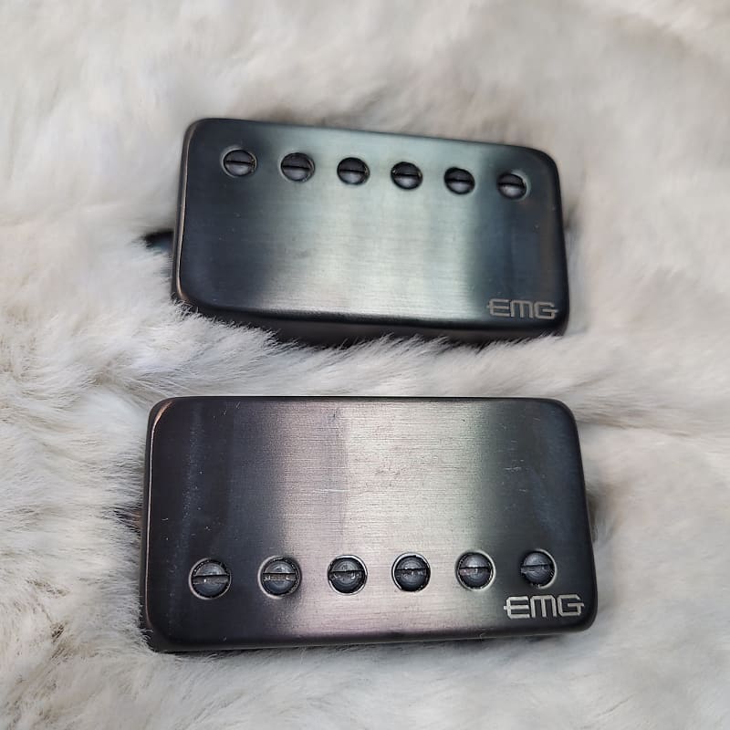 Used EMG Marty Friedman Passive Pickup Set - Brushed Black | Reverb