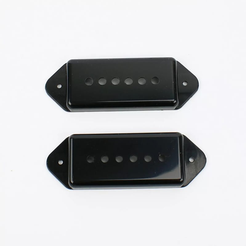 A Pair of P-90 p90 Dog-ear Pickup Replacement Covers Black, | Reverb