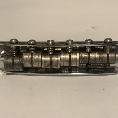 Fender Mustang Vintage Original Bridge 1960s - Chrome | Reverb