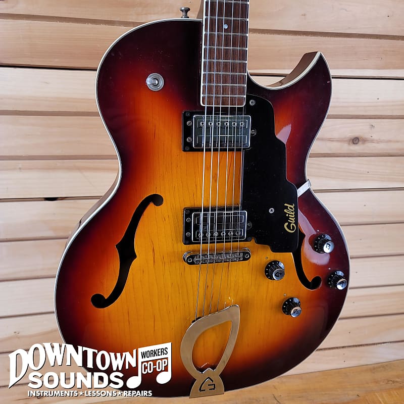 Guild T100SB Archtop Electric Guitar with Hardshell Case | Reverb