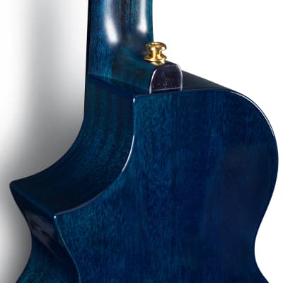 Enya M6 Blue Solid Mahogany Concert Acoustic-Electric Ukulele | Reverb