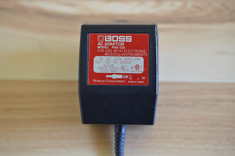 Boss PSA-120 AC Pedal 9V Vintage Adapter 1980s Black | Reverb