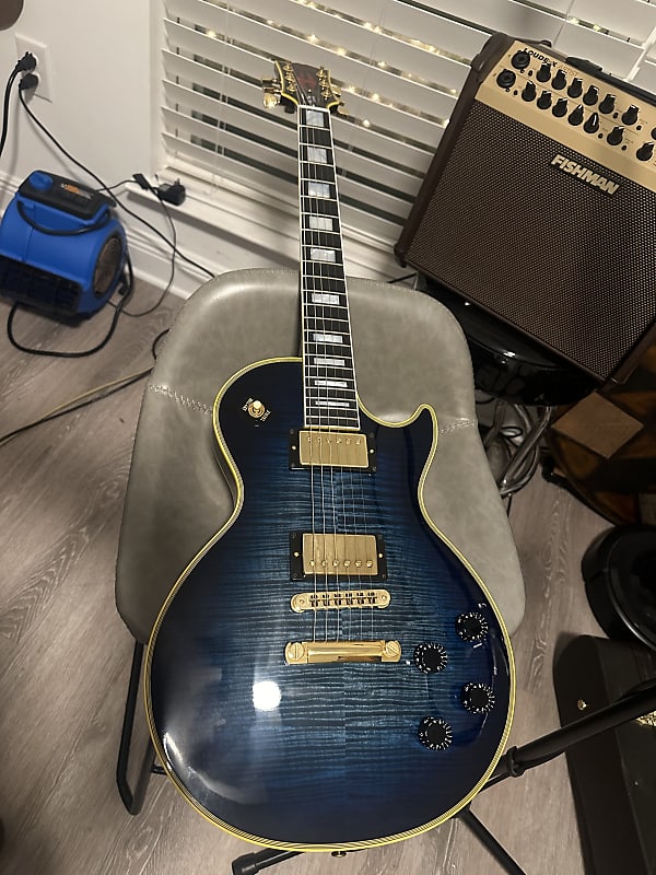 Gibson Les Paul Custom Centipede 2016 - Blue flame | Reverb Canada