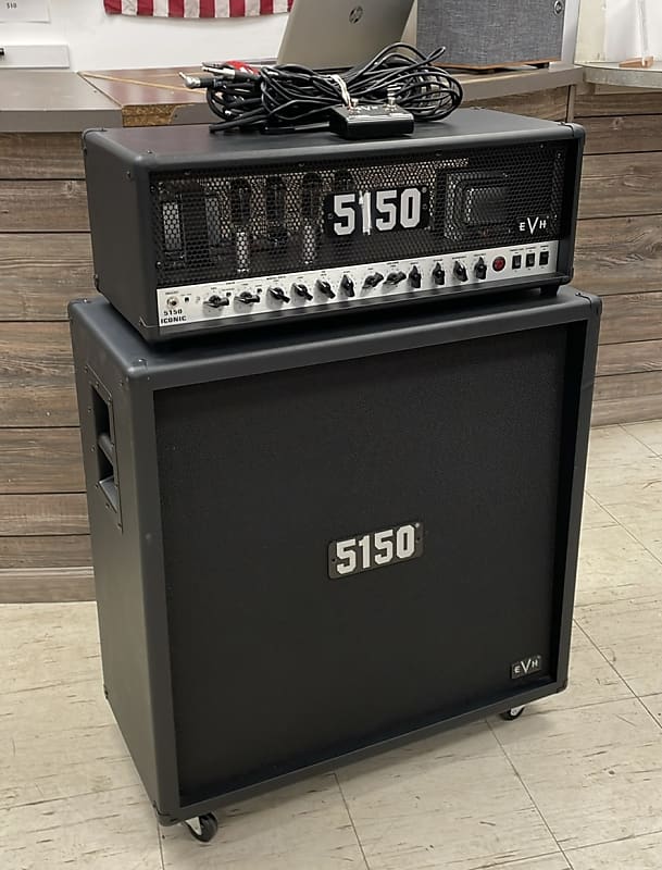 EVH 5150 Iconic Half Stack (Bundle) Head w/ Matching 4x12 | Reverb