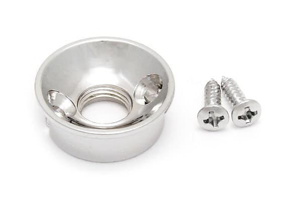 Allparts Electrosocket Jack Plate Chrome US Thread | Reverb