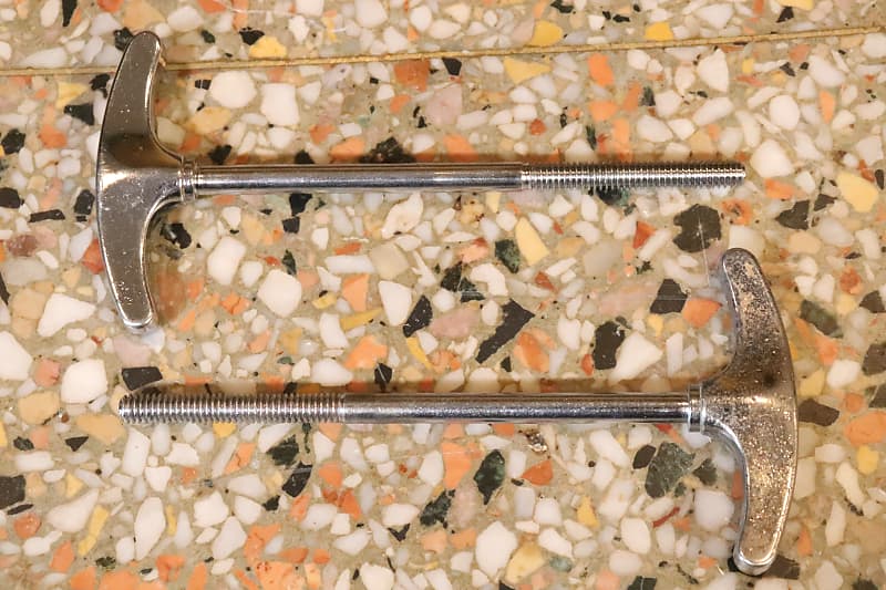 Ludwig USA 4" Chrome T Rods 2pk Vintage 1960's -70's #2 | Reverb