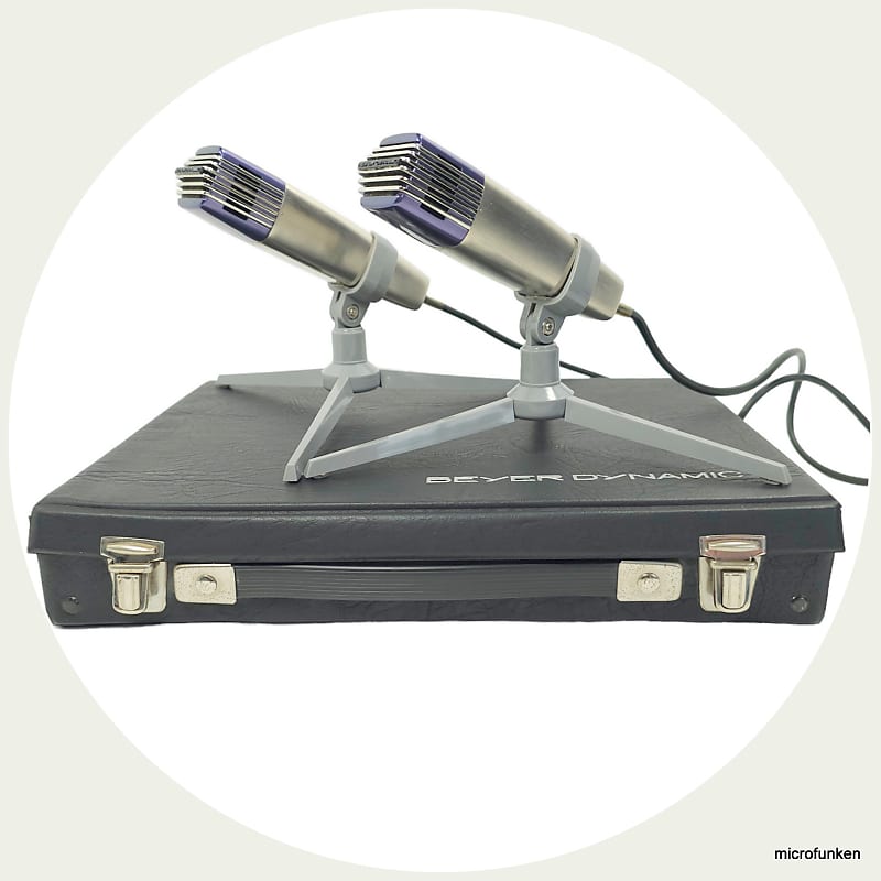 Beyerdynamic M818 60's Vintage Dynamic STeReo Set. Case. | Reverb