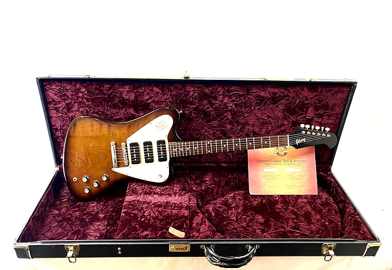 2005 Gibson Custom Shop Non Reverse Firebird 3 P90- Tobacco | Reverb