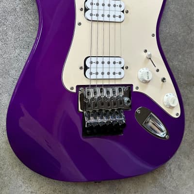 1999 Squier Showmaster HH Electric Guitar Purple Floyd Rose | Reverb