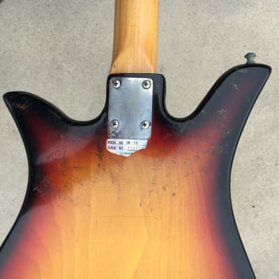 Kay EB-110 sunburst bass 1965 Teisco Del Ray | Reverb