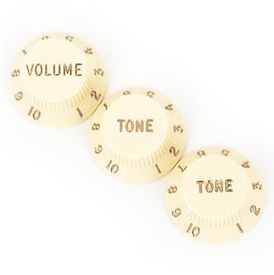 Strat Knobs Aged White Volume Tone Tone | Reverb