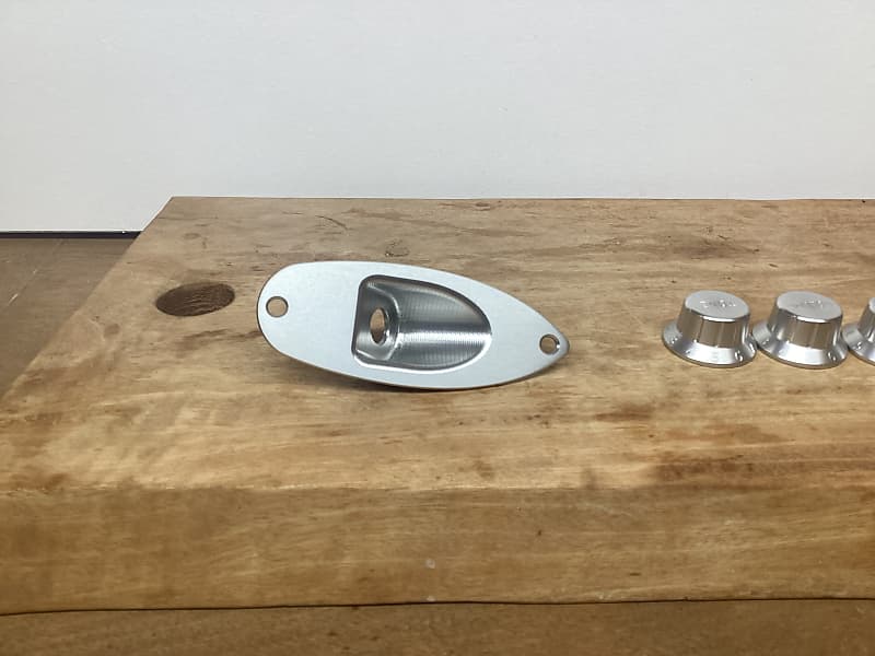 Forney Custom Colorbrite Strat Jack Plate billet aluminum in | Reverb