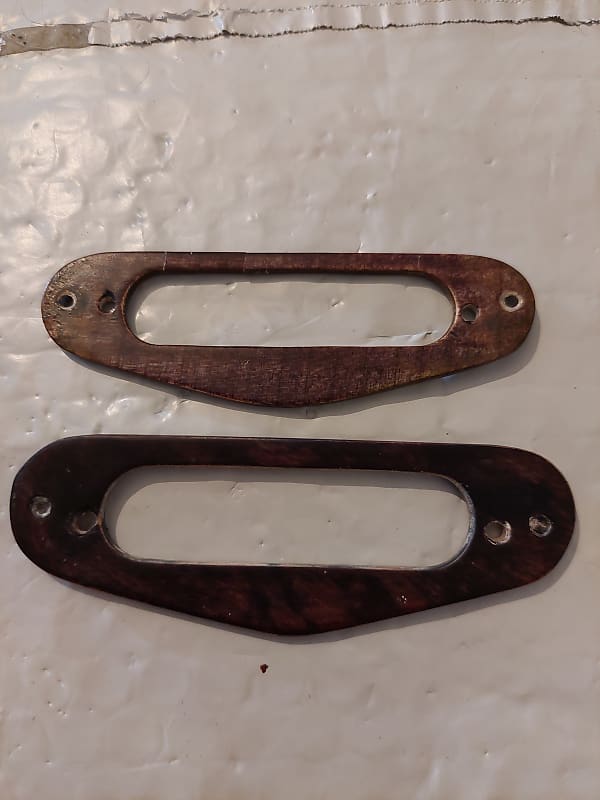 Custom Single Coil Walnut Pickup Mounting Rings (Neck and | Reverb