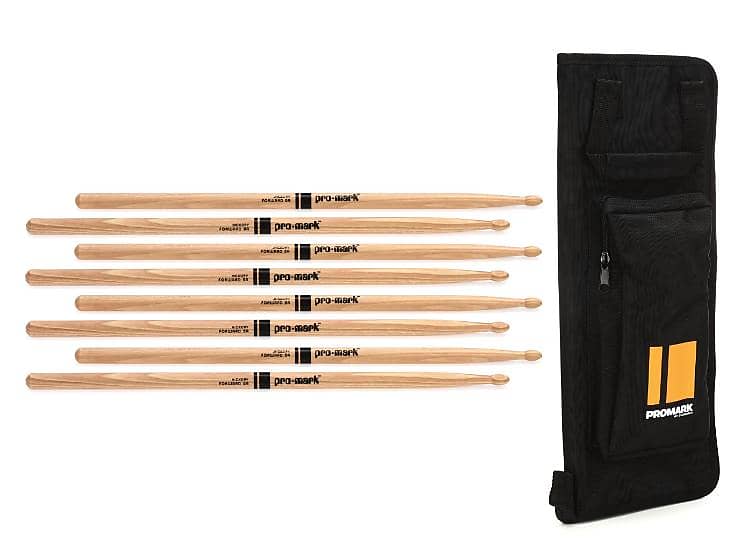 Promark Hickory Drumsticks and Stick Bag - 5A - Wood Tip - | Reverb