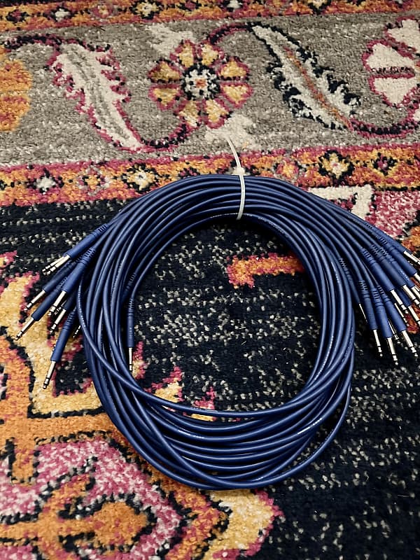 10 Mogami Bantam TT patch cable 36” blue | Reverb