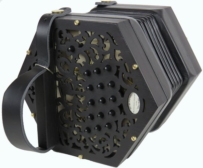 NEW Black Concertina Connection Minstrel Anglo Concertina CG | Reverb
