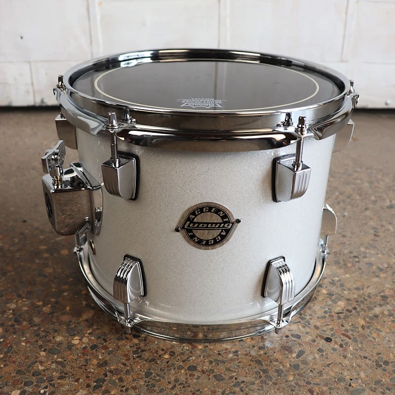 Ludwig Accent 8x10" Rack Tom Drum White Sparkle | Reverb