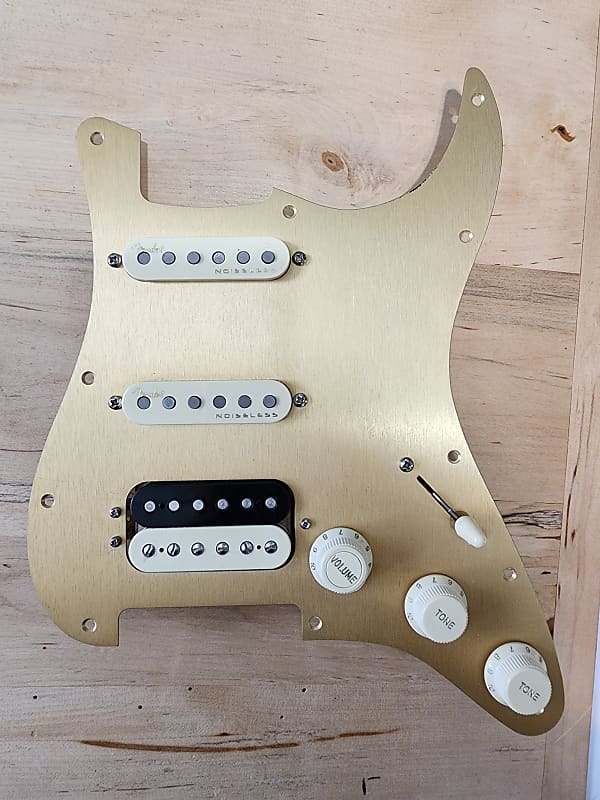 Loaded Fender Ultra HSS Pickguard - Anodized Gold | Reverb