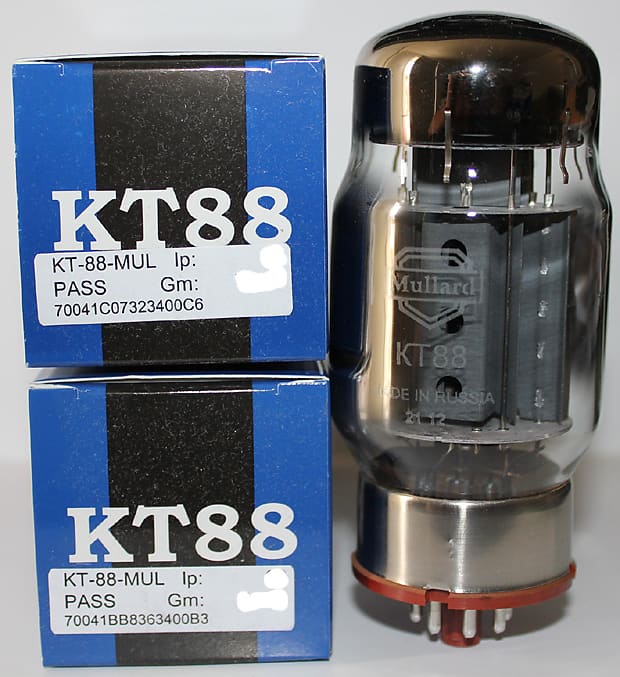 Factory Platinum Matched Pair of Mullard KT88 tubes, Brand | Reverb