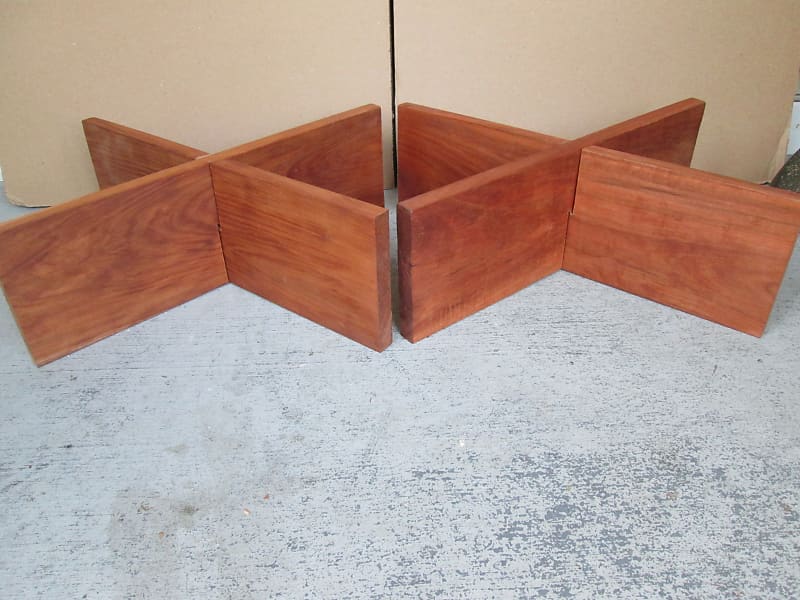 5 inch tall cherry speaker stands | Reverb