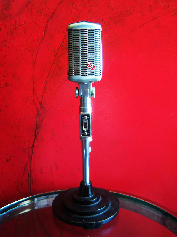 Vintage 1950's Astatic 77A dynamic cardioid microphone satin | Reverb