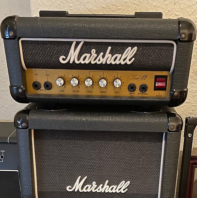 Marshall Lead 12 Mini Stack 1989 Black rare | Reverb UK