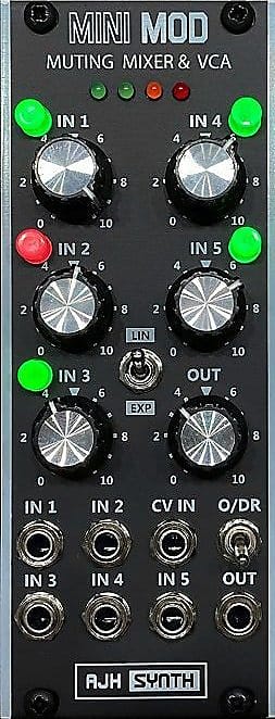 AJH SYNTH MINIMOD MUTING MIXER & VCA BLACK : BRAND NEW : | Reverb