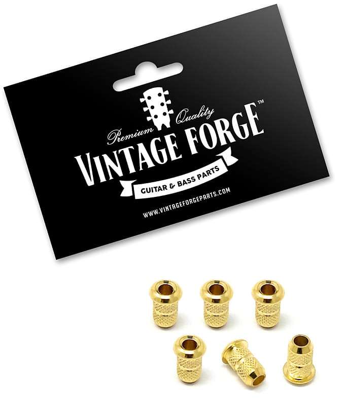 Gold Top Mount Loading String-Thru Body Mini Ferrules for | Reverb