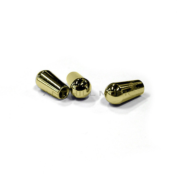 Mighty Mite Switch Tip Knobs for Les Paul - Gold - Gold | Reverb