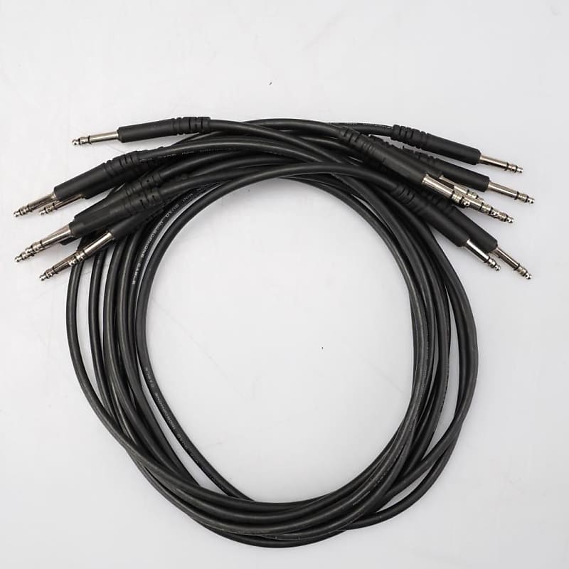 8 2' 24" Mogami 2893 Tiny Telephone TT Patch Cables Black | Reverb