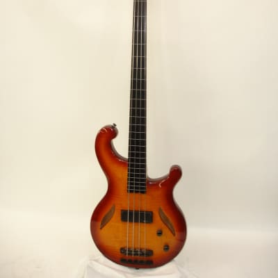 2002 Dean Rhapsody HBF Semi-Hollow Fretless 4-String Electric | Reverb