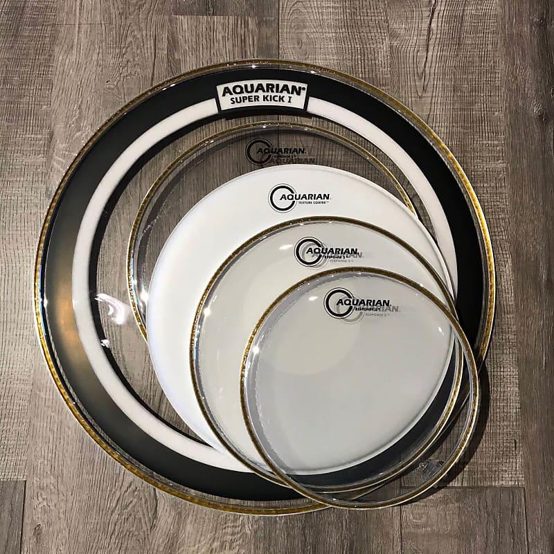 Aquarian Response 2 Clear Drumhead Pack 10/12/14/22 w/FREE | Reverb