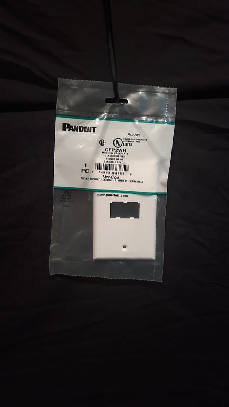 Panduit CFP2WH Single Gang 2 Module Mini-Com Faceplate | Reverb Canada