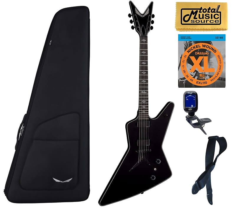 Dean Z Select Electric Guitar, Fluence, Black Satin, Bag | Reverb