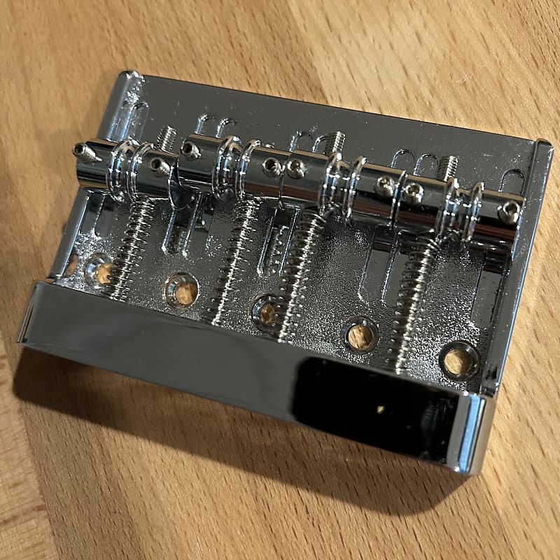 Fender Blacktop 4-string bass bridge 2000s - Chrome | Reverb