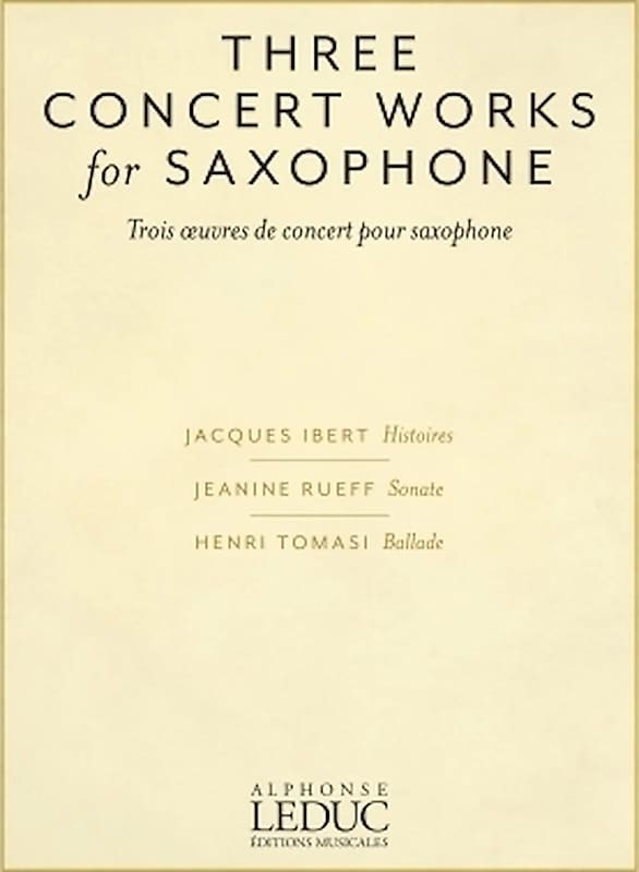 Three Concert Works for Saxophone - for Alto Saxophone and | Reverb