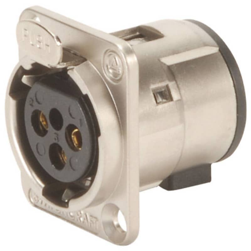 4 Switchcraft E3FSCAU XLR Female Wall Panel Connectors #52018 | Reverb