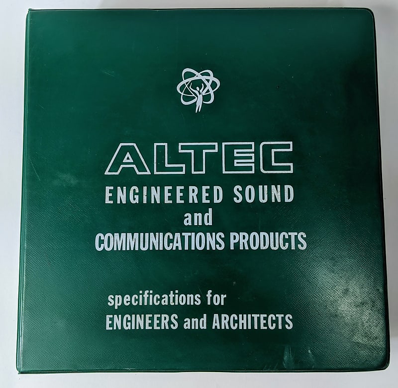 Altec Lansing Specifications Book For Engineers and | Reverb Australia