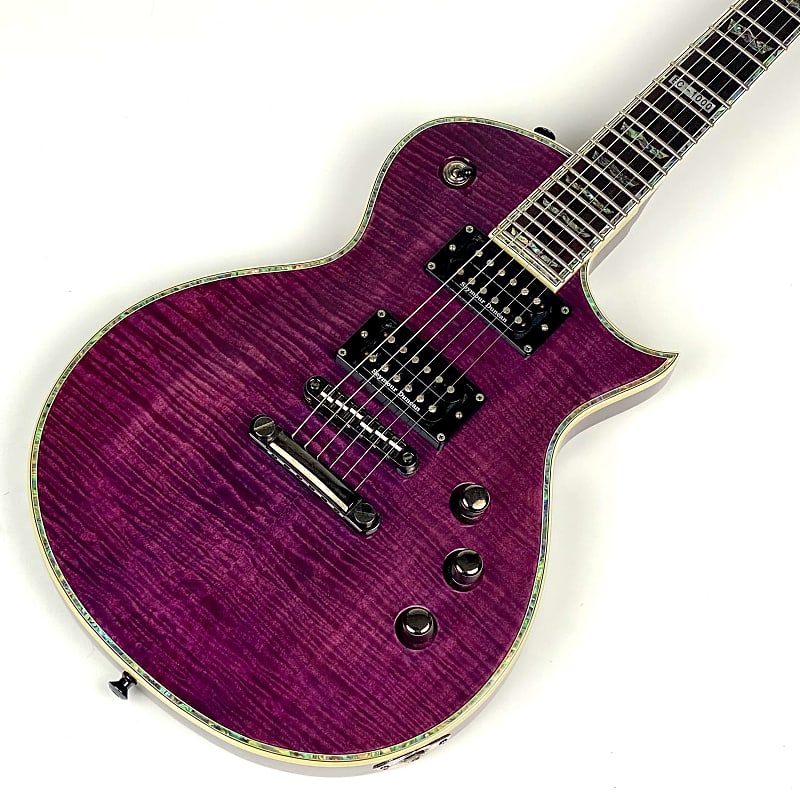 ESP EC-1000 Deluxe Purple Flame Killer grain, Very Fancy, | Reverb