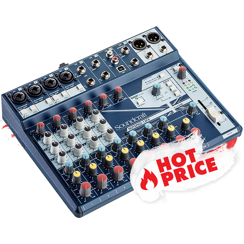 Soundcraft Notepad 12FX Mixer w/ USB & Effects | Reverb