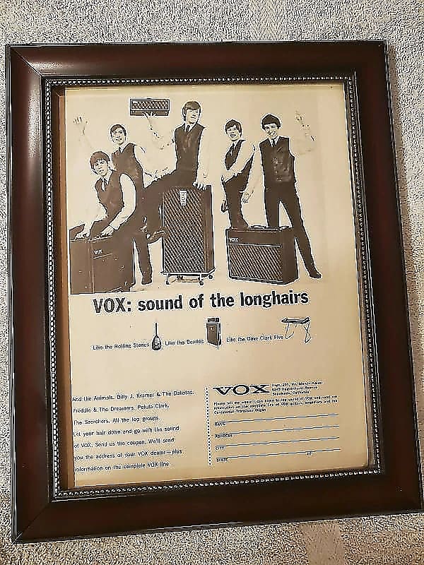 1965 Vox Promotional Ad Franed The Rolling Stones Original | Reverb