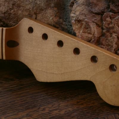 Aged Allparts Strat Neck Nitro Relic Rolled Fingerboard Edges | Reverb